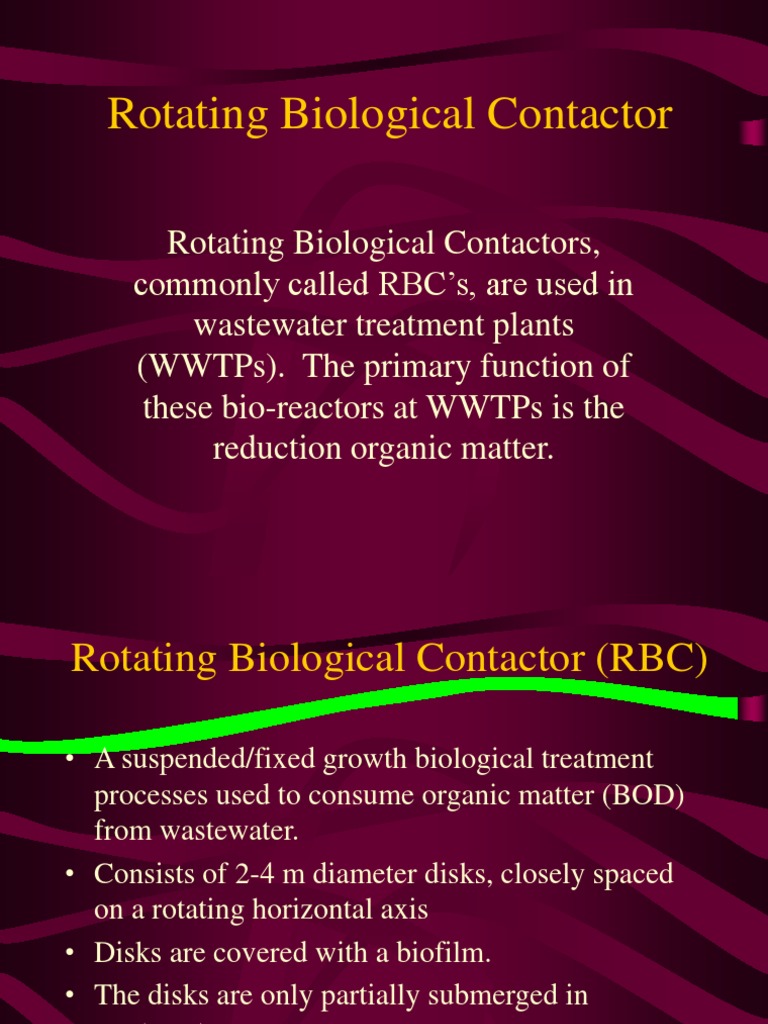 Wastewater Treatment with RBCs | PDF