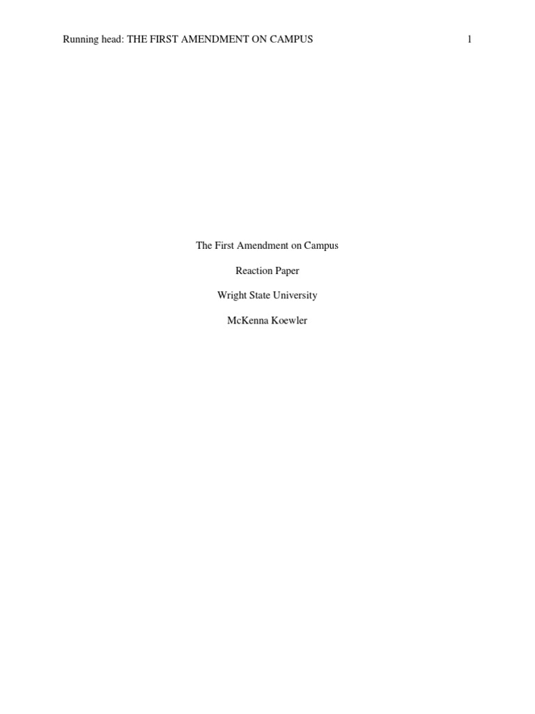 First Amendment Rights on College Campuses | PDF | First Amendment To ...