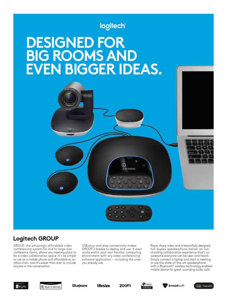 Designed For Big Rooms and Even Bigger Ideas.: Logitech GROUP | PDF ...