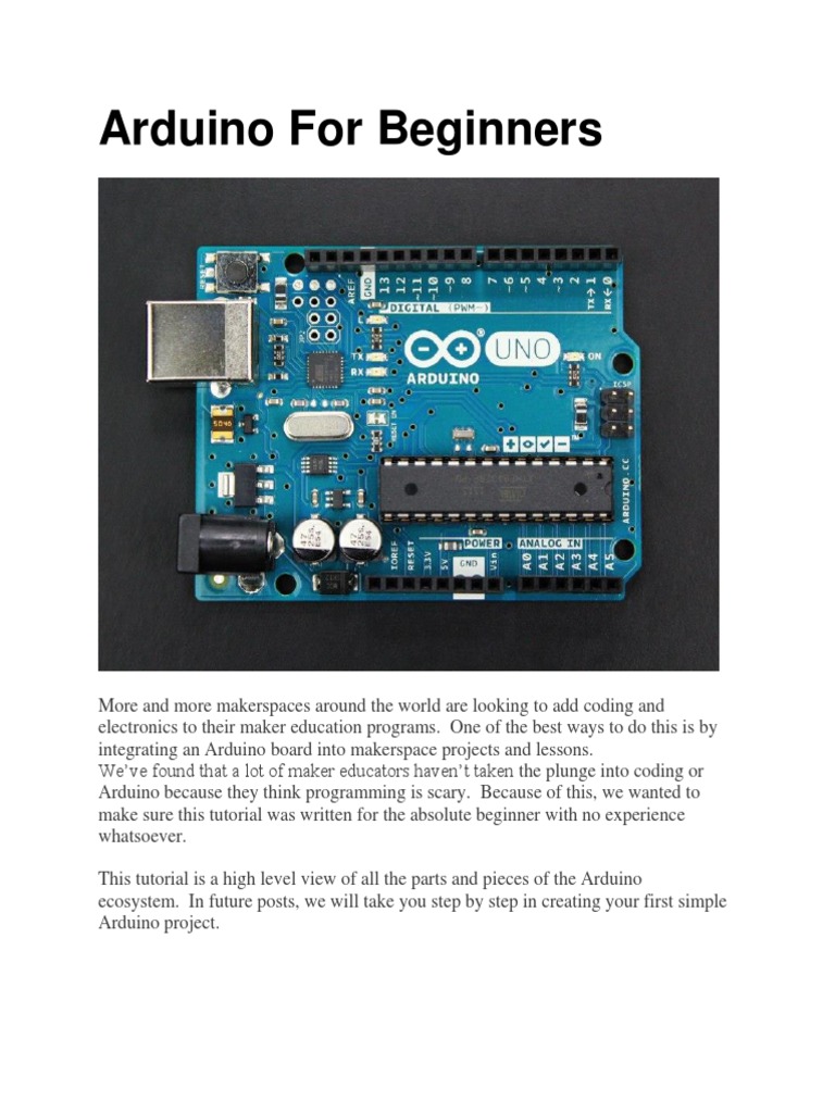 Arduino For Beginners PDF | PDF | Arduino | Computing