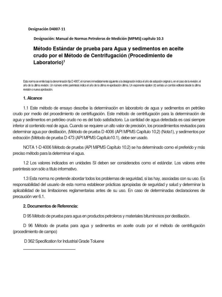 Traducción Norma ASTM D4007 | PDF | Destilación | Botella