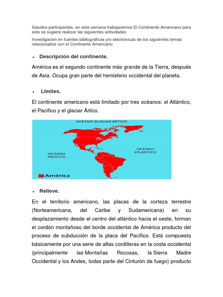 Tarea 2 Geografia Universal | PDF | Américas | América del Norte