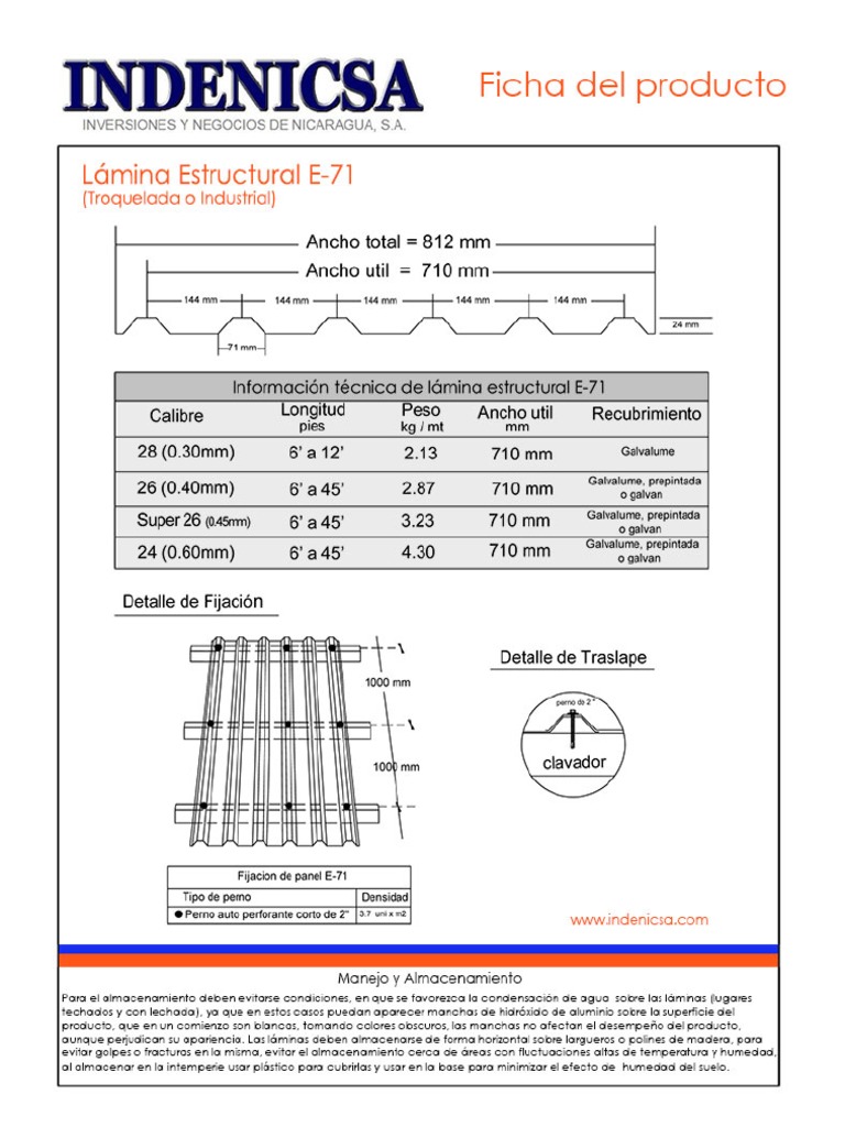 Lamina Troquelada Indenicsa | PDF
