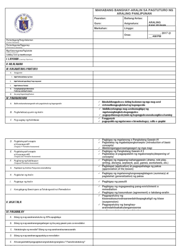 DLP Template AP 10 | PDF