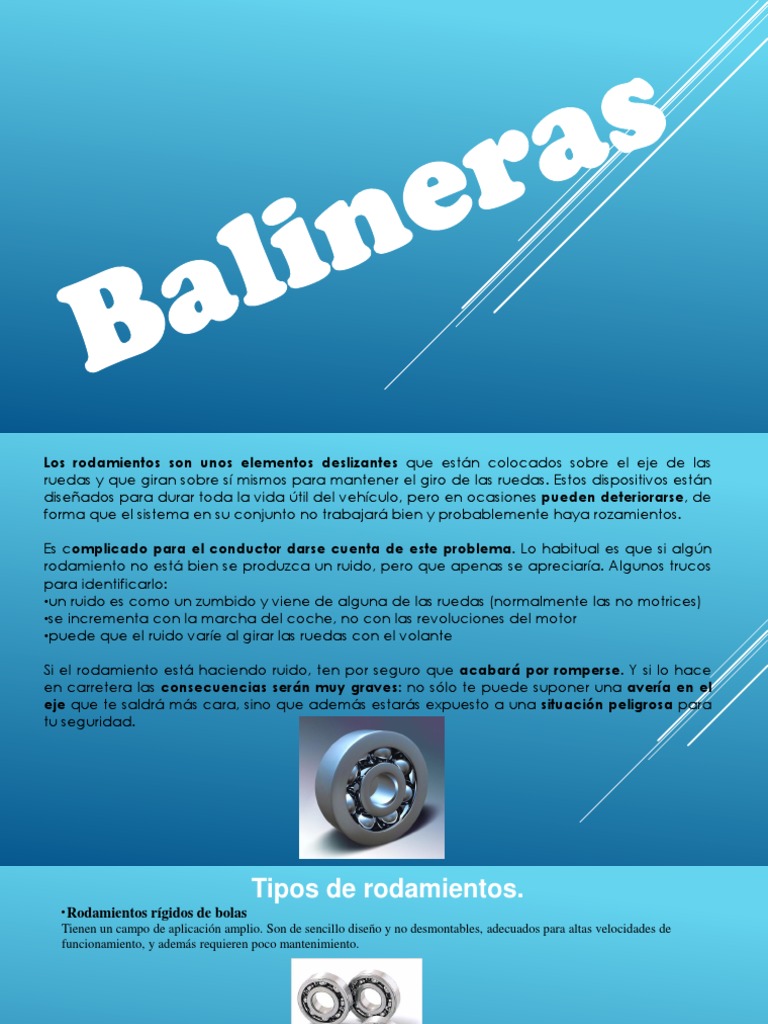 Diapositiva Balineras | PDF | Vehículos | Máquinas