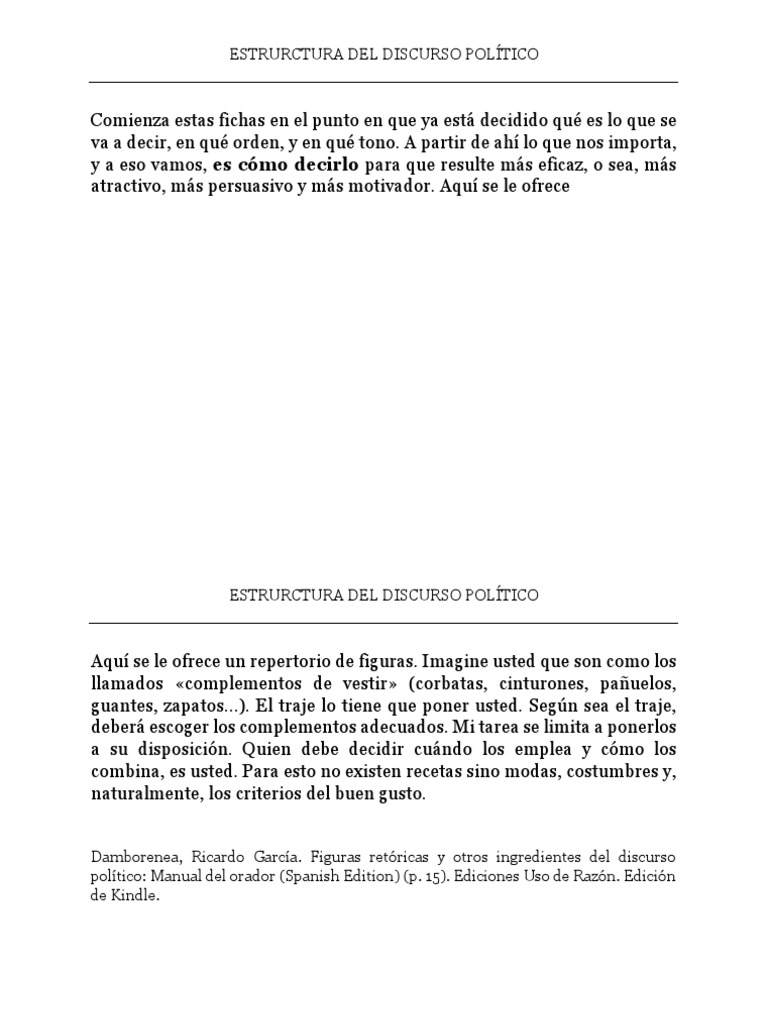Estructura del Discurso Político | PDF