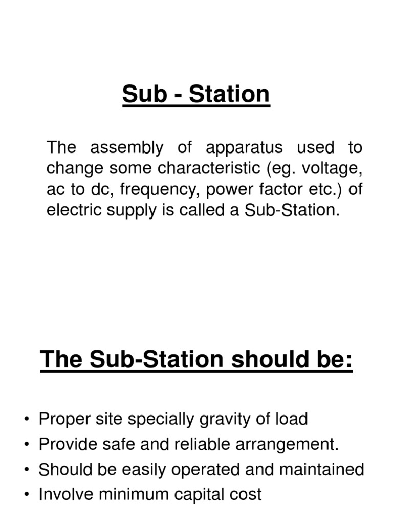Substation | PDF | Electrical Substation | Electric Arc