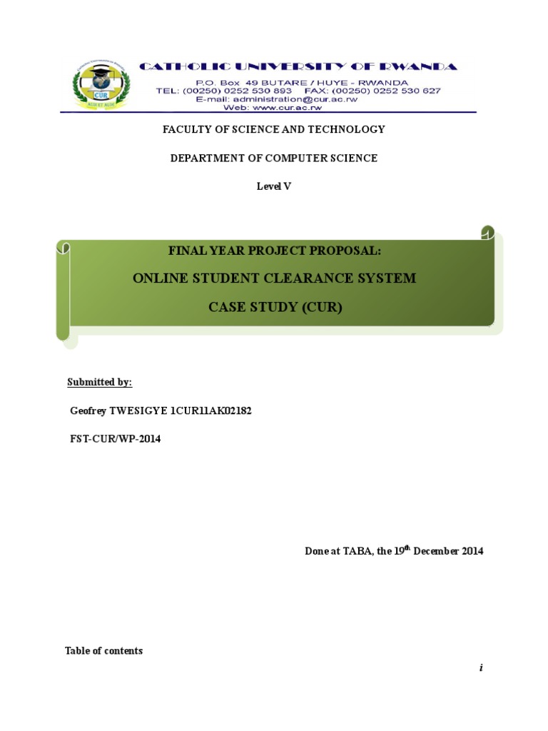 Online Student Clearance System Case Stu | PDF | Software Development ...