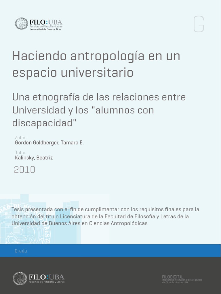 Discapacidad Uba - Ffyl - T - 2011 - 866643 PDF | PDF | Invalidez | Michel Foucault