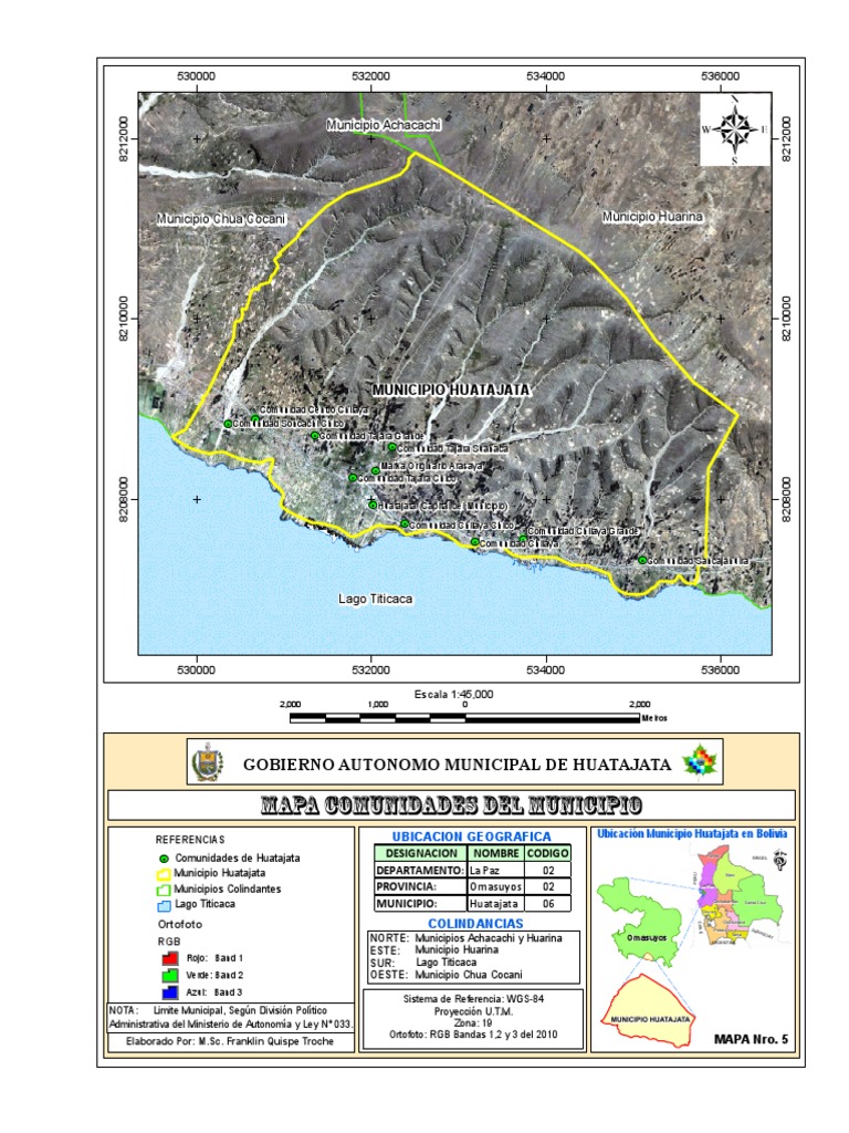 MAPA COMUNIDADES DEL MUNICIPIO DE HUATAJATA.pdf | Geografía | Naturaleza