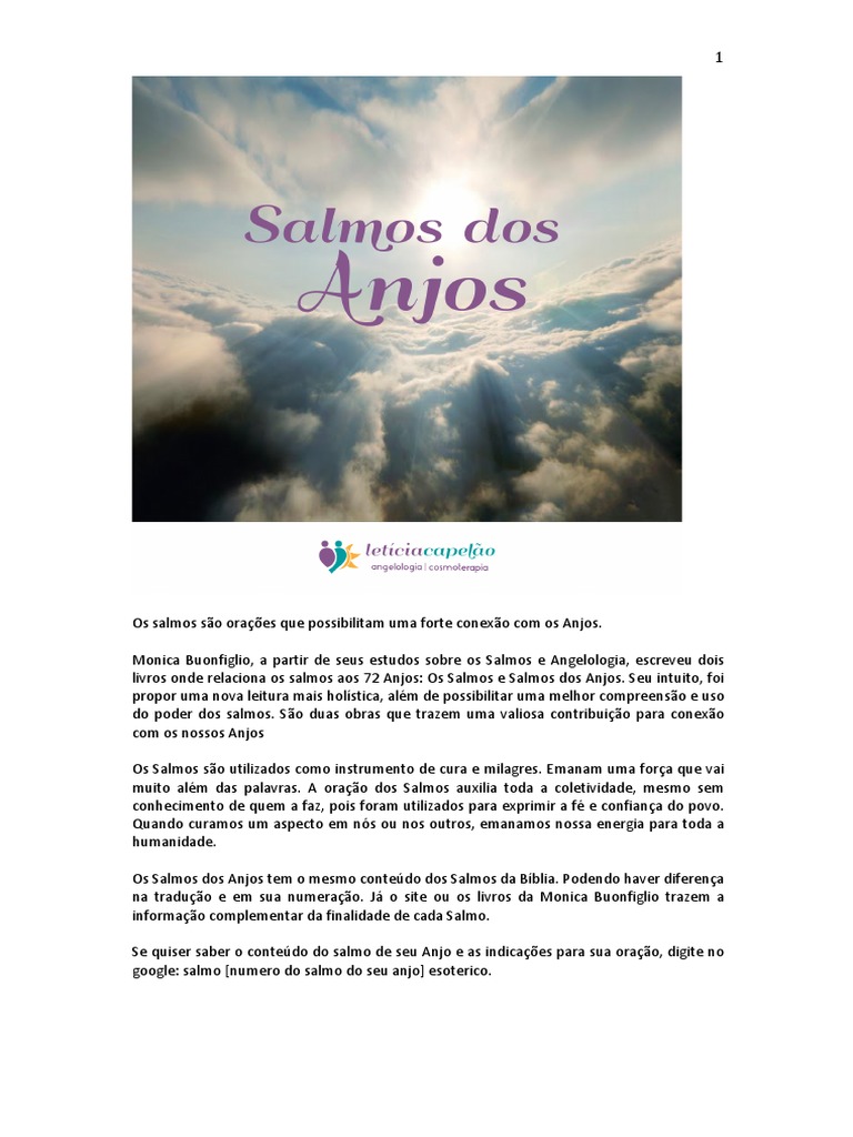 Os Salmos e sua conexão com os Anjos: Uma introdução aos poderosos ...