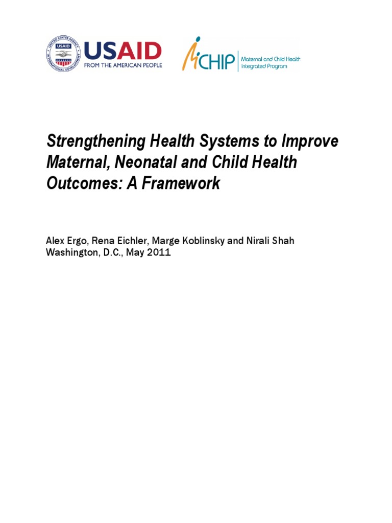 Strengthening Health Systems To Improve Maternal, Neonatal and Child ...
