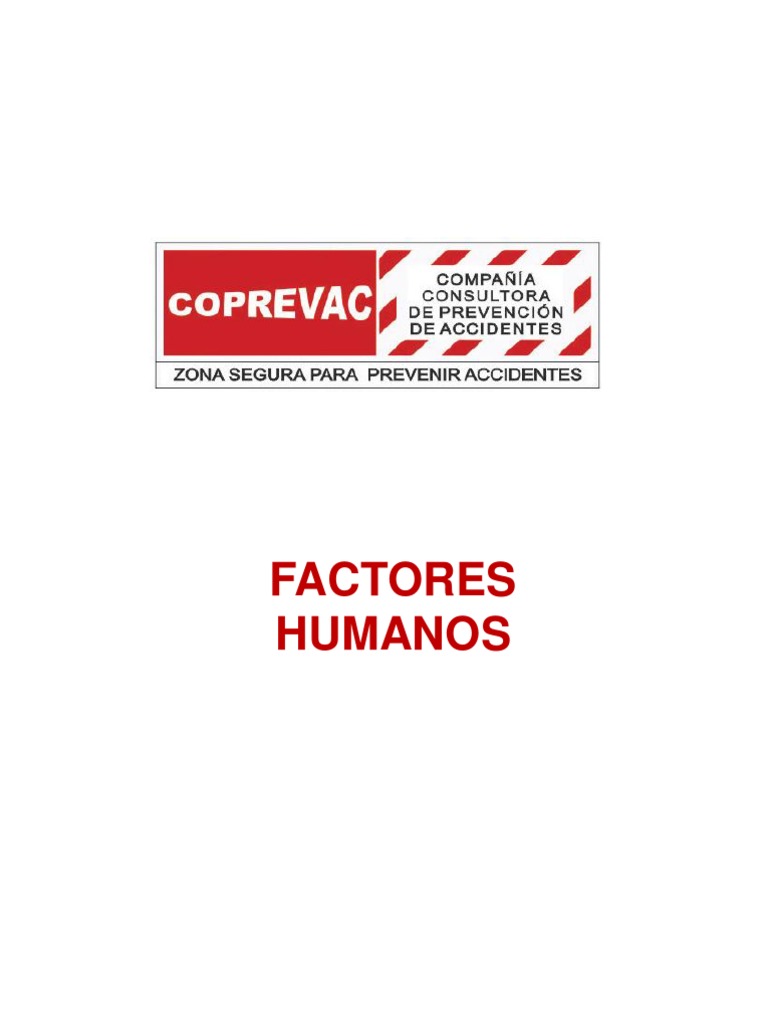 Factores Humanos PDF | PDF | Riesgo | Factores humanos y ergonomía