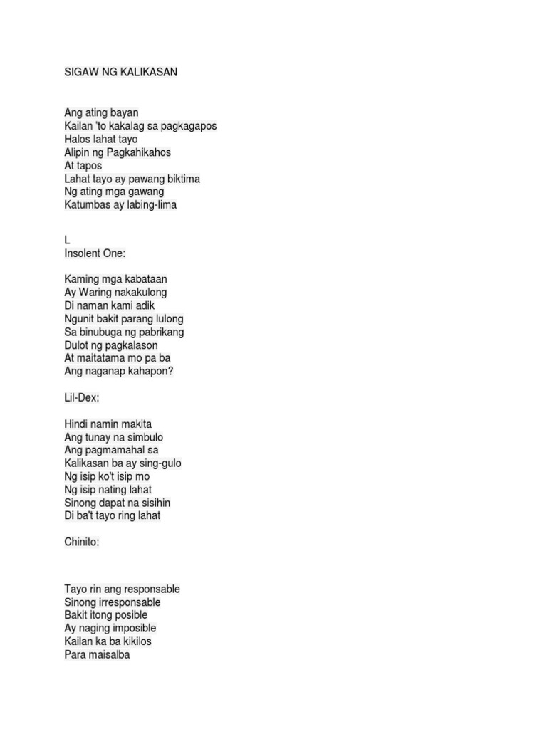 Sigaw NG Kalikasan | PDF