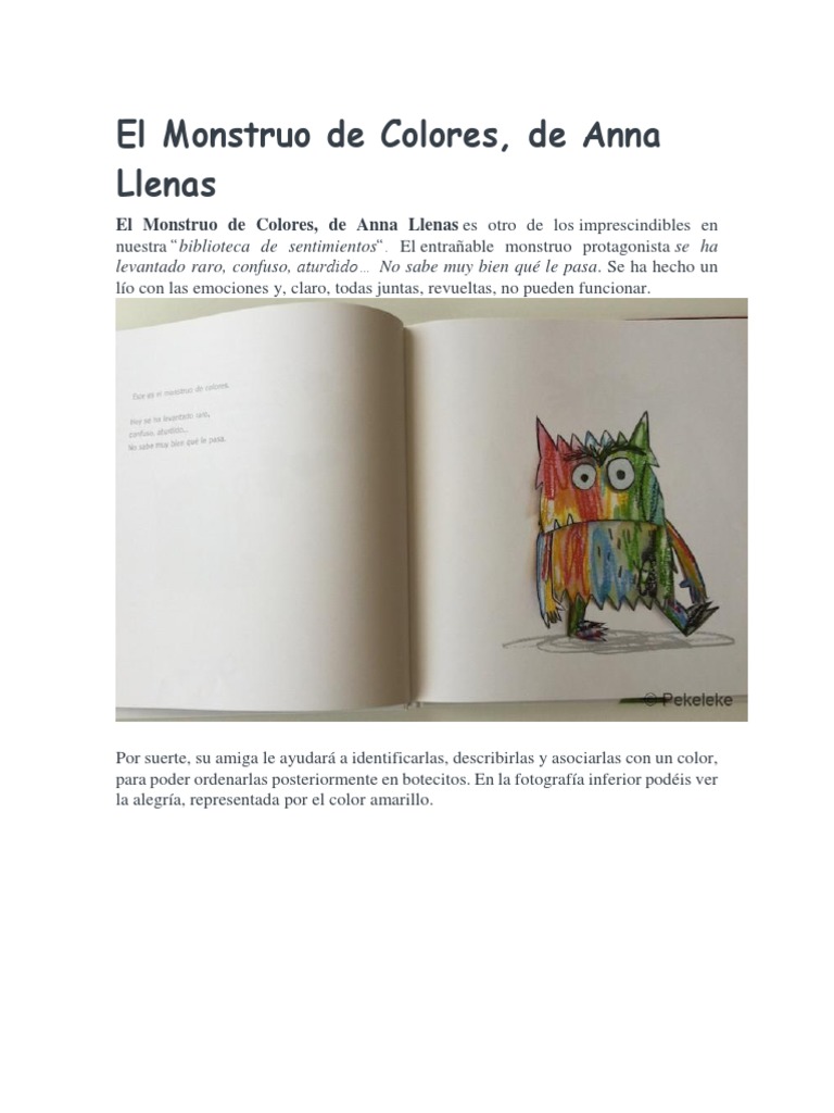 El Monstruo de Colores: Emociones Infantiles | PDF | Inteligencia ...