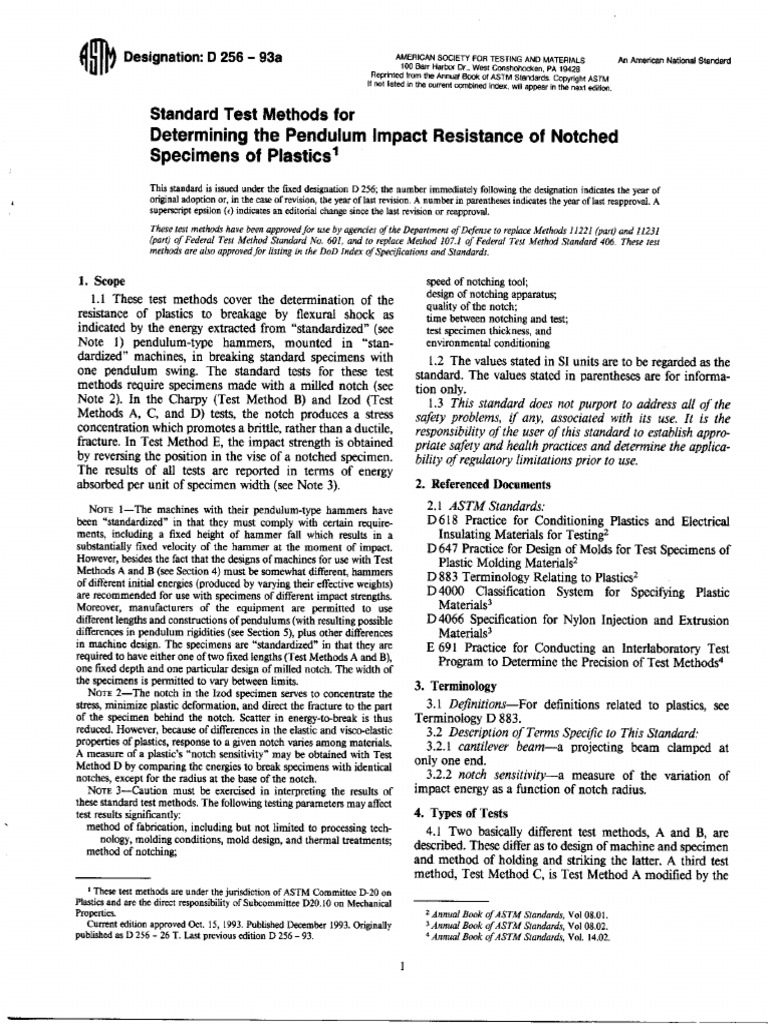 D-256 Astm | PDF