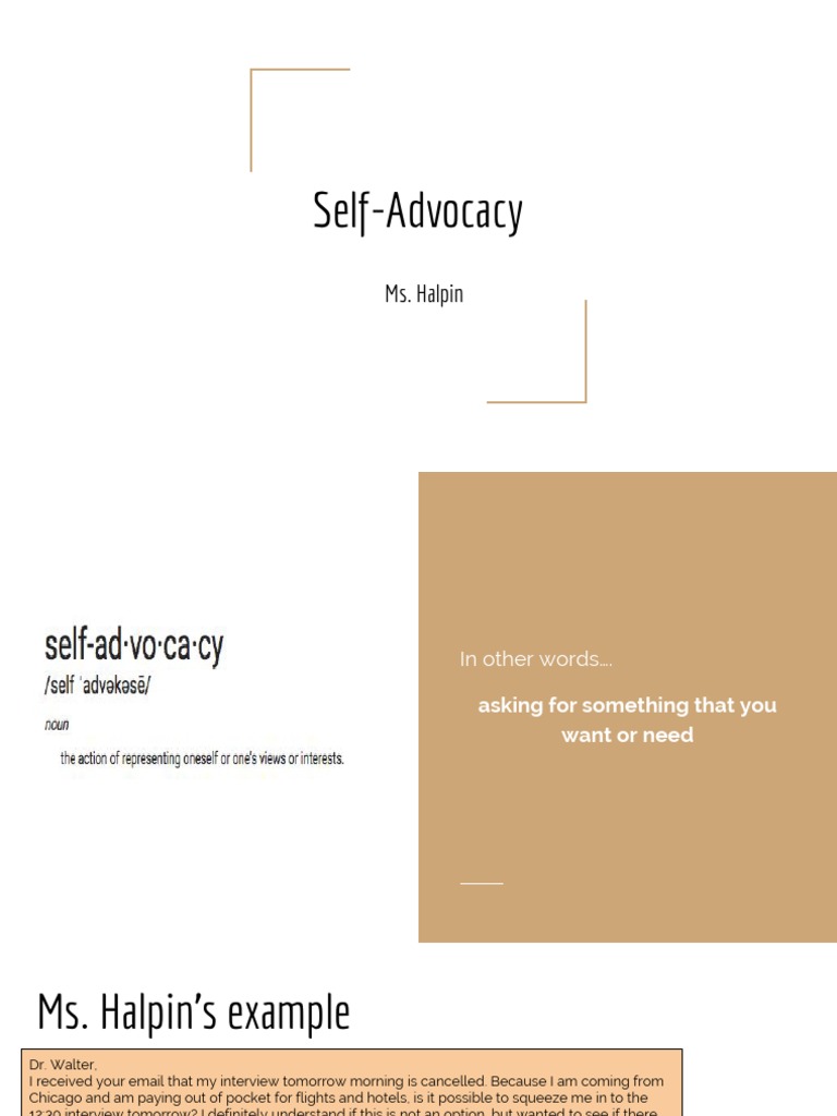 Self Advocacy | PDF