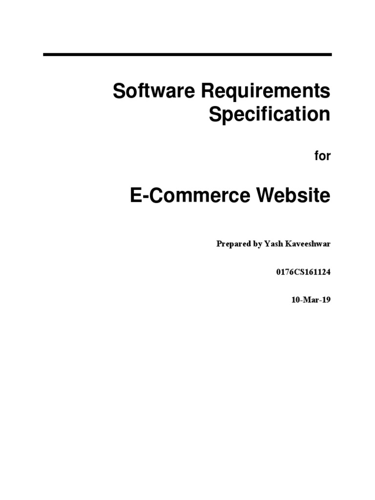 E-Commerce Website SRS Document | PDF | Websites | Databases