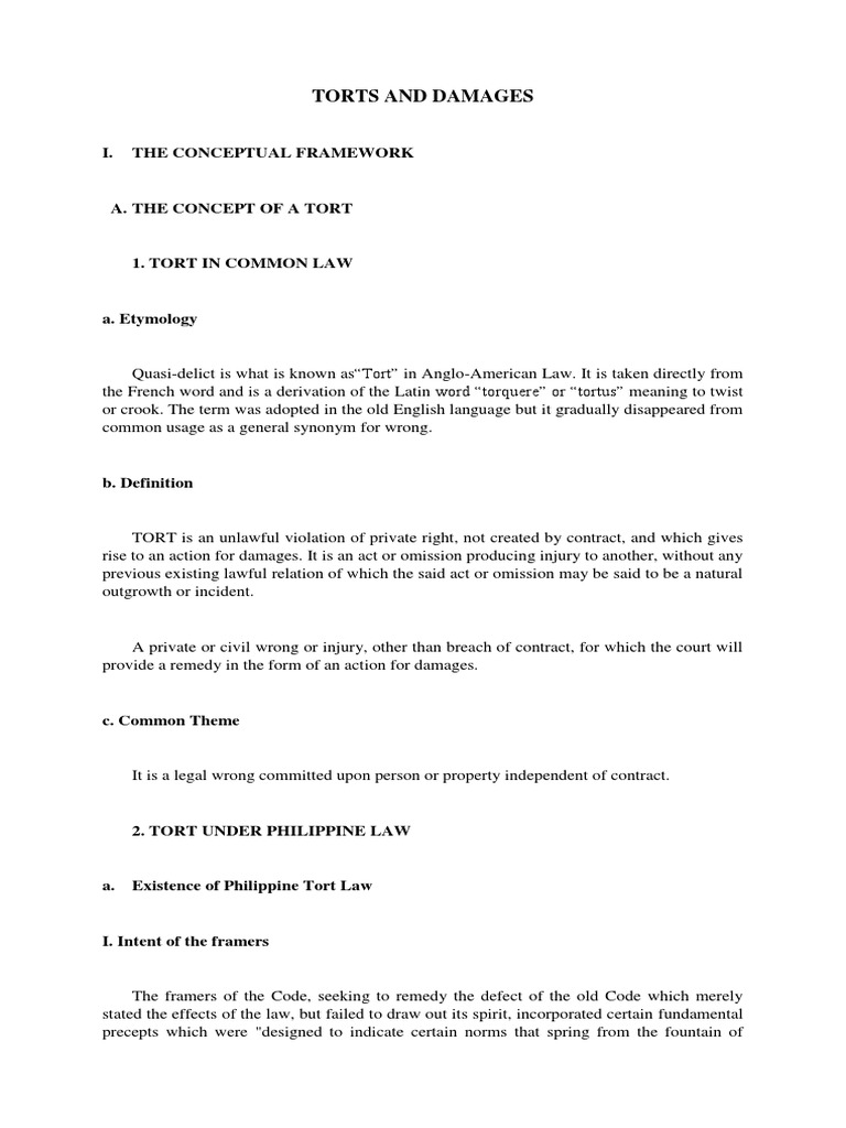 Understanding Torts and Damages in Law | PDF | Tort | Damages