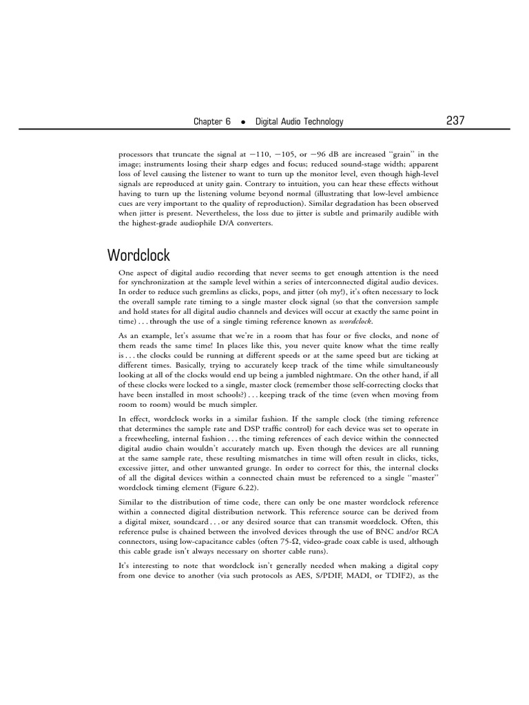 Modern Recording Techniques - 6th Ed. Wordclock Pp.258-259 | PDF ...