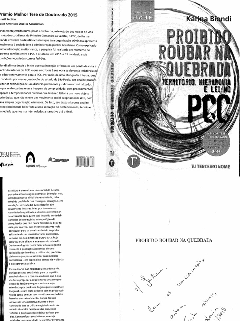 Proibido Roubar Na Quebrada (Territorio, Hierarquia e Lei No PCC) PDF | PDF