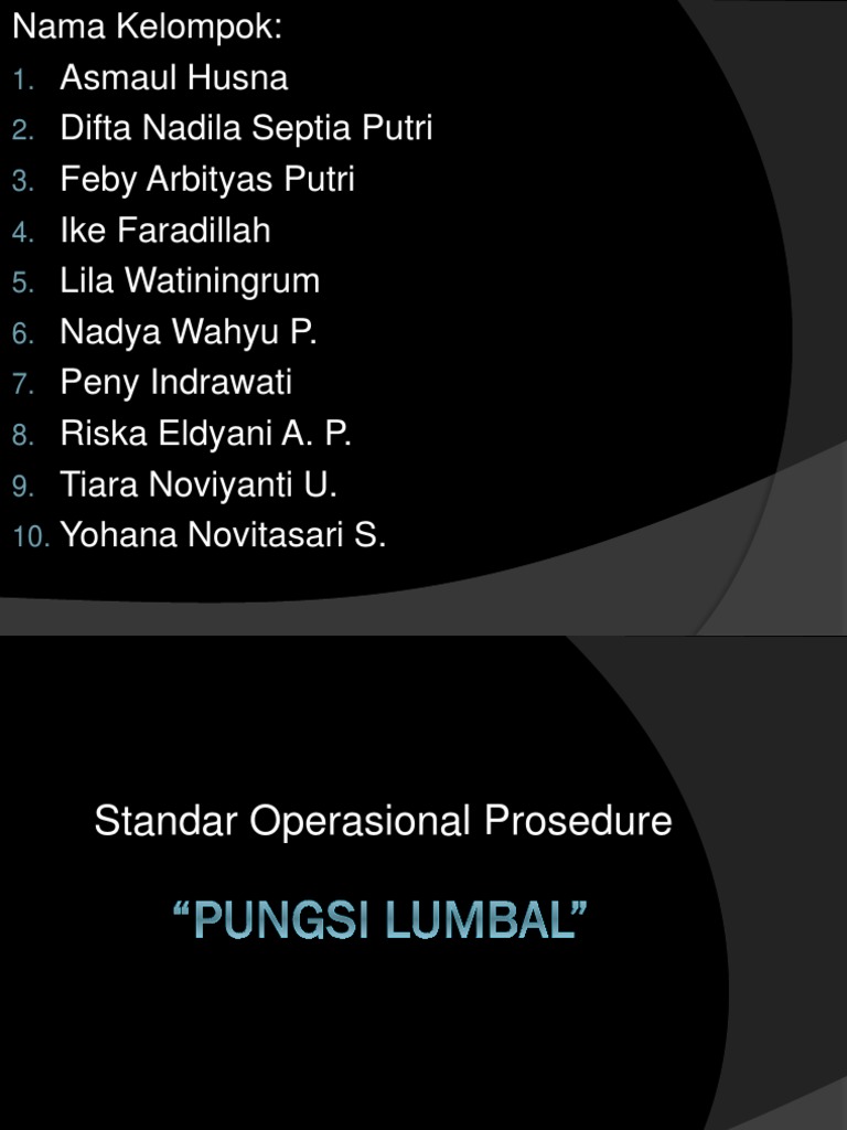 Pungsi Lumbal Buku | PDF