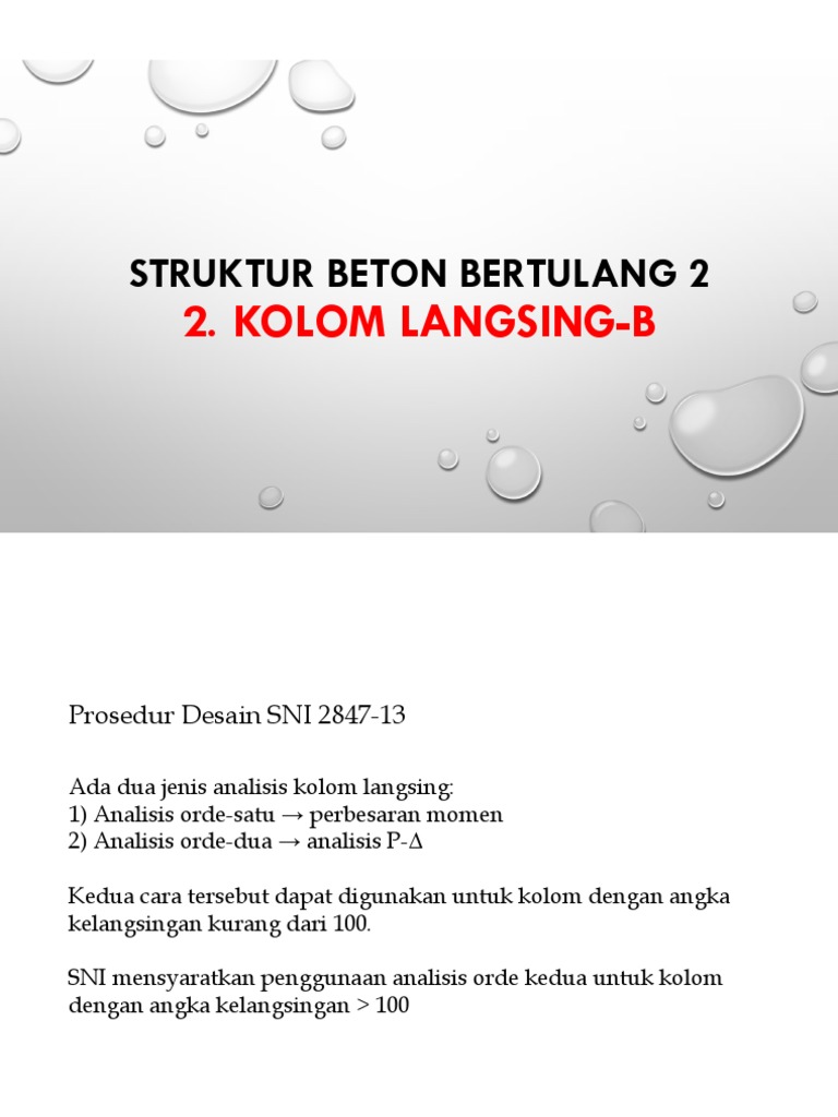 Analisis Kolom Langsing dalam Struktur | PDF | Metode & Bahan Ajar ...