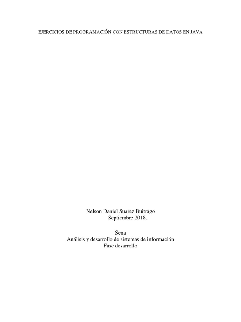 Estructura Datos Java | PDF | Java (lenguaje de programación ...