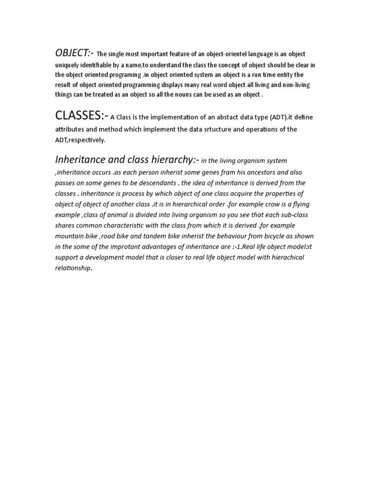 Object-Oriented Programming Basics | PDF