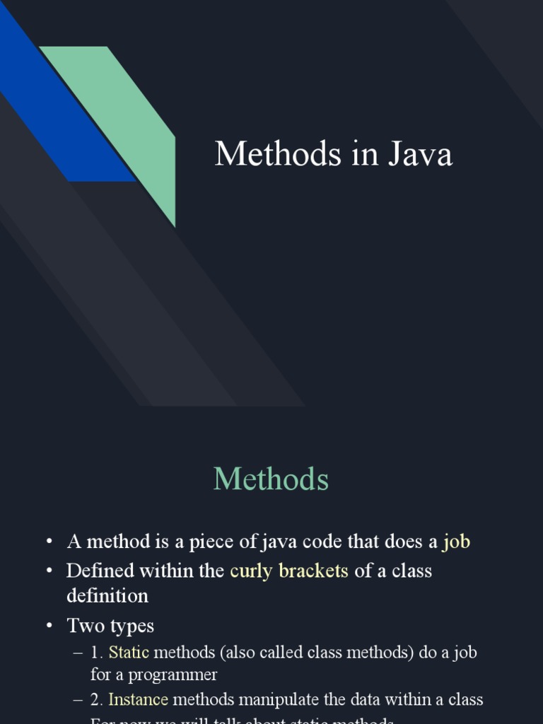 Methods | Download Free PDF | Method (Computer Programming) | Class ...