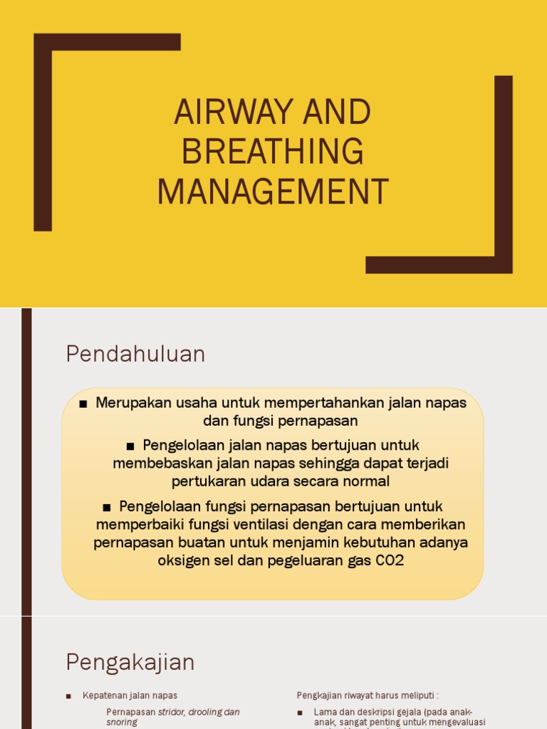 Airway and Breathing Management | PDF