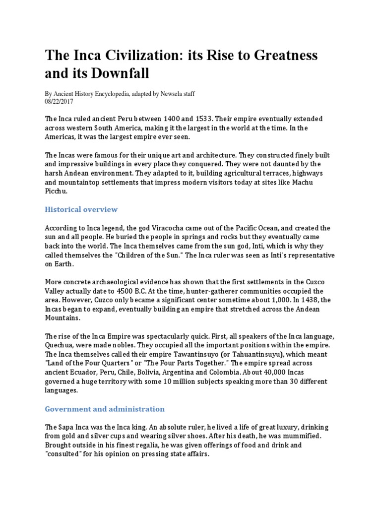 Graphic Organizer All Components | PDF | Inca Empire