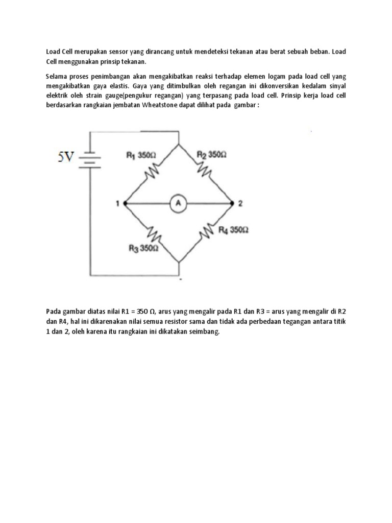 Load Cell Merupakan Sensor Yang Dirancang Untuk Mendeteksi Tekanan Atau ...