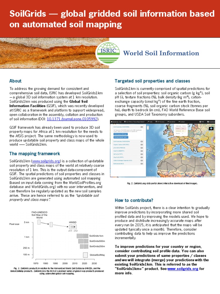 Soilgrids - Global Gridded Soil Information Based On Automated Soil Mapping | PDF | Soil | Databases