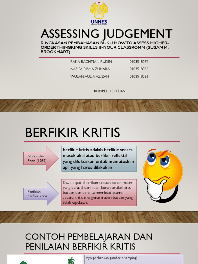 Assessing Judgment | PDF