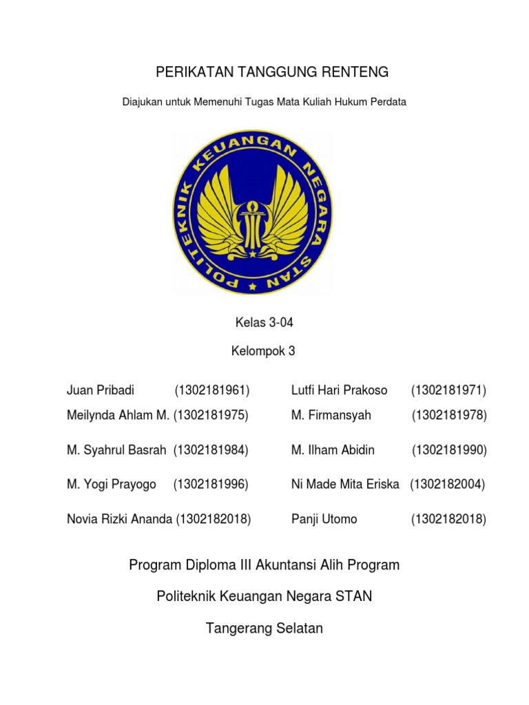 Perikatan Tanggung Renteng Kelompok 3 | PDF