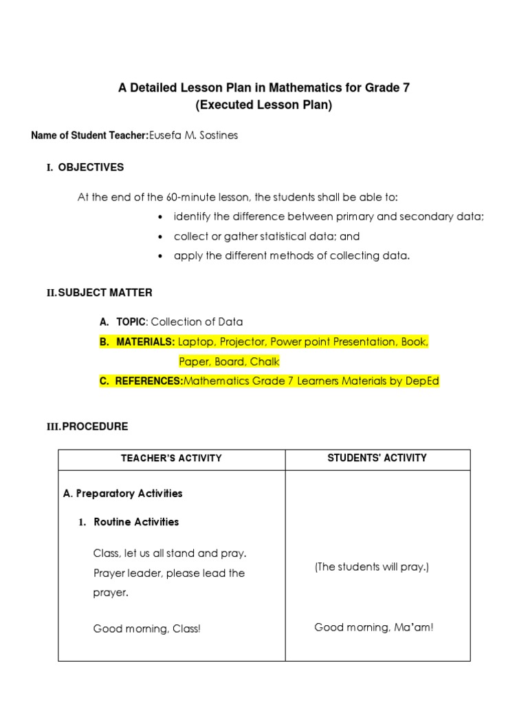 Data Collection Methods for Grade 7 | PDF | Data | Observation