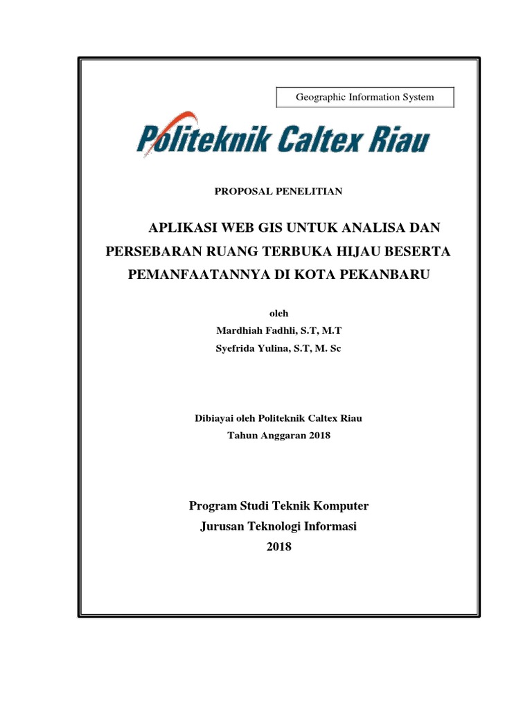 Proposal Web GIS | PDF