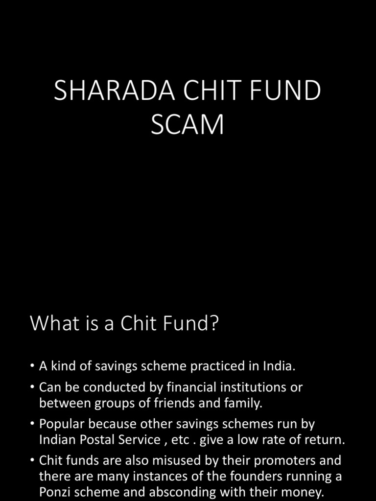 Saradha Chit Fund Scam Ppt | Government Of India | Government