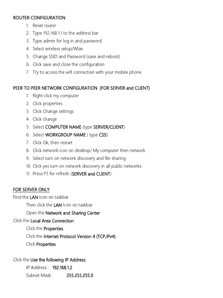 Server Config Notes | PDF | Ip Address | Computer Network