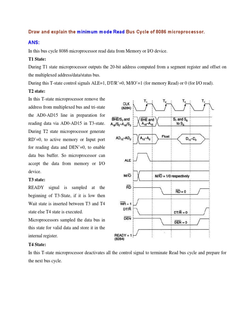 8086 Bus Cycle - System Configuration | PDF | Input/Output | Microprocessor