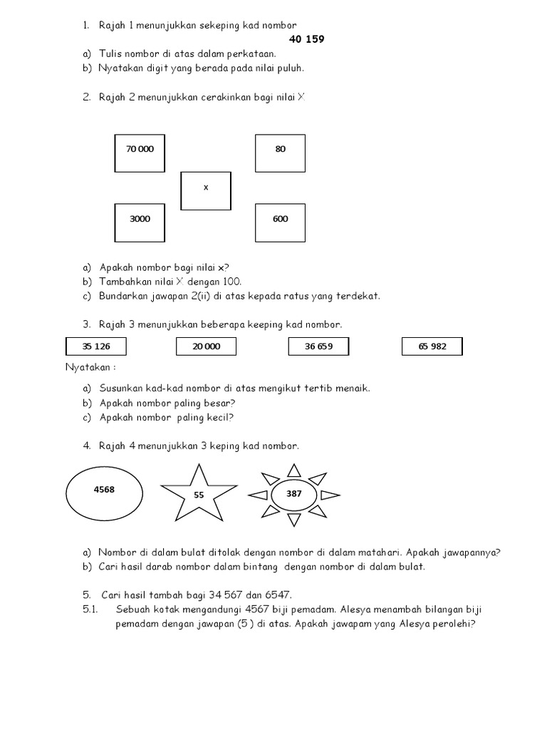 Bundarkan Setiap Nombor Kepada Puluh | PDF