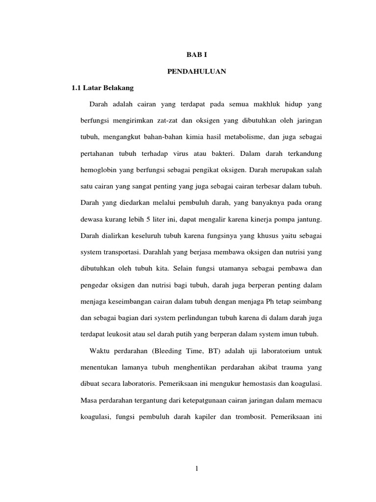 Hematologi Bleeding Time Ivy | PDF