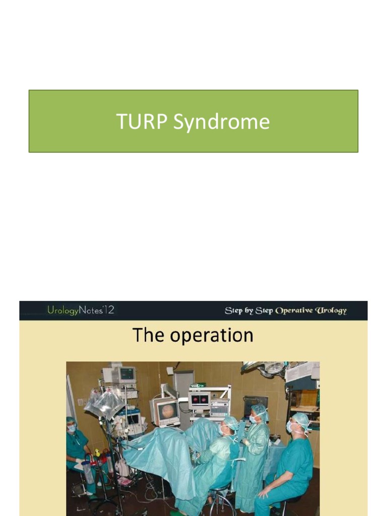 TURP Syndrome | PDF | Diseases And Disorders | Clinical Medicine