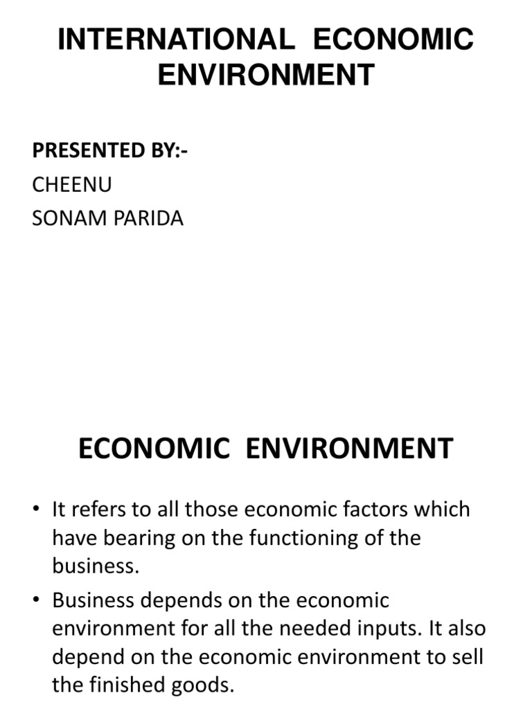 International Economic Environment | PDF | World Trade Organization ...