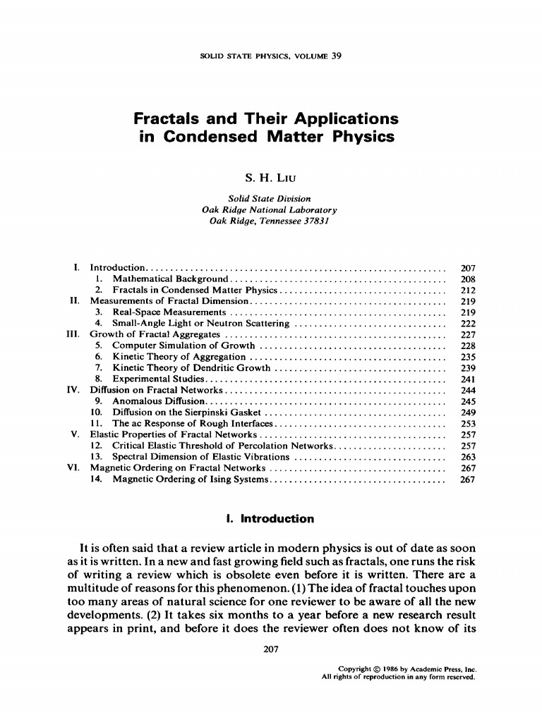 Fractals and Their Applications - Liu1986 PDF | PDF | Fractal | Cross ...