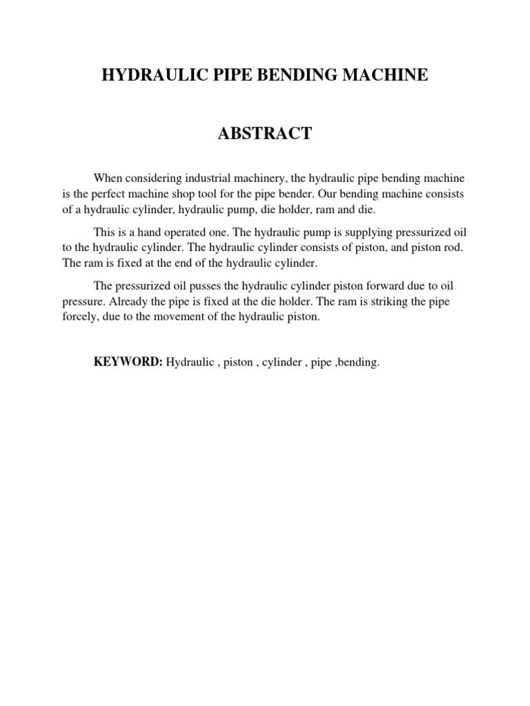 Hydraulic Pipe Bending Guide | PDF | Vehicle Technology | Engines