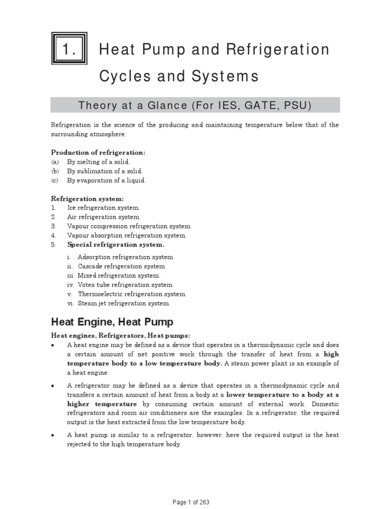 RAC 1 Heat Pump and Refrigeration Cycles and Systems | PDF | Heat Pump ...