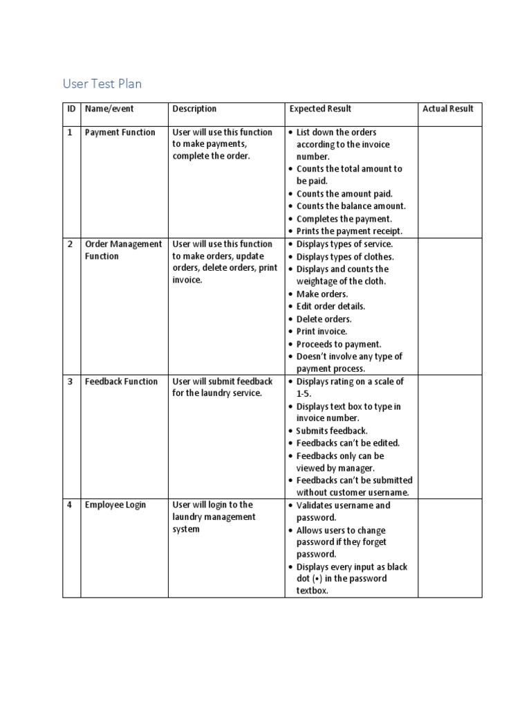 User Test Plan | PDF | Software Testing | User (Computing)