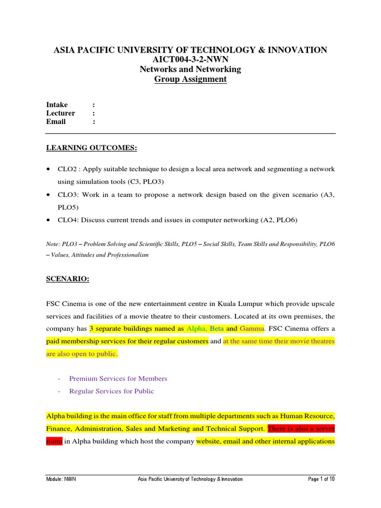 Assignment NWN | PDF | Router (Computing) | Computer Network
